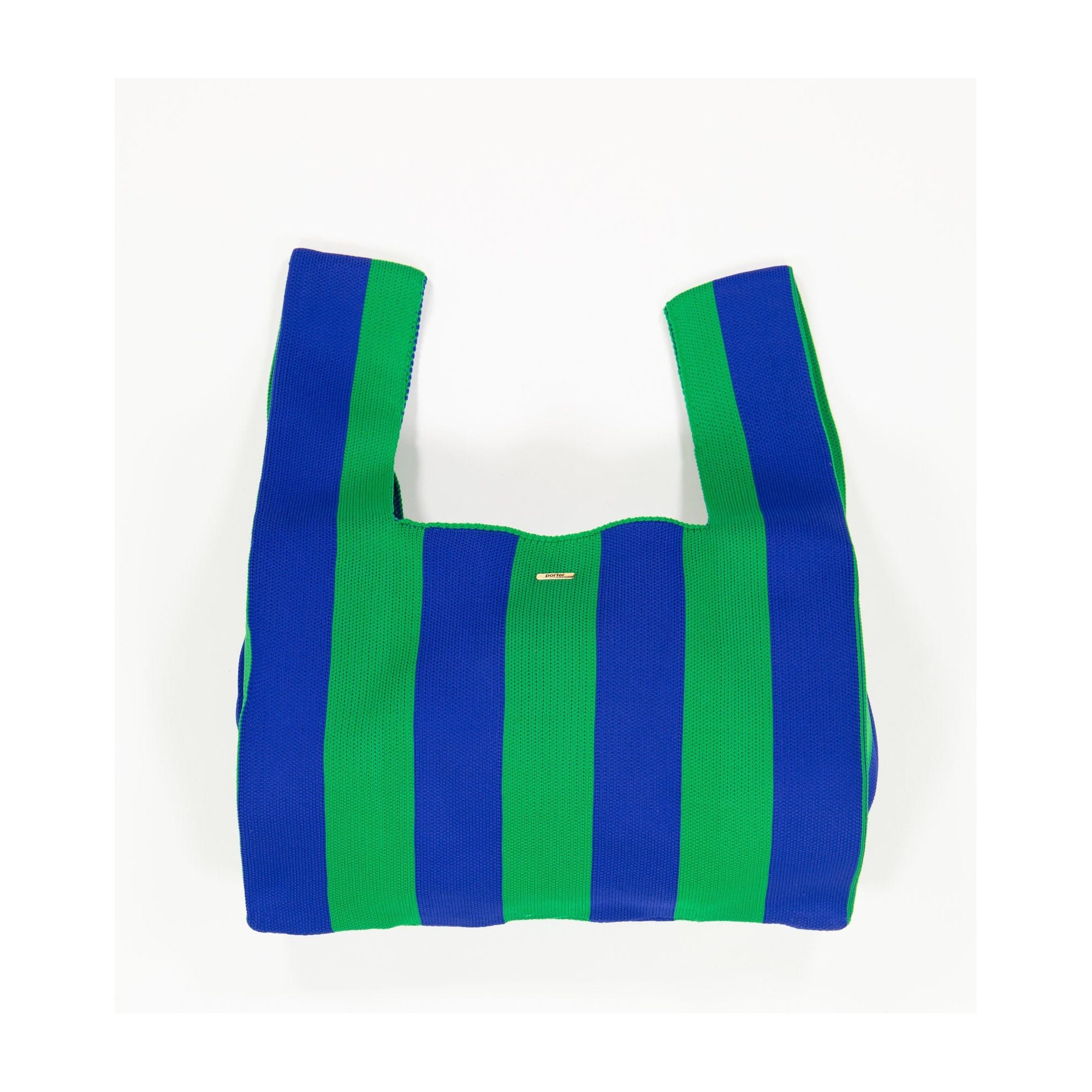 Navy & Green Stripe Jumbo Shopper – Porter