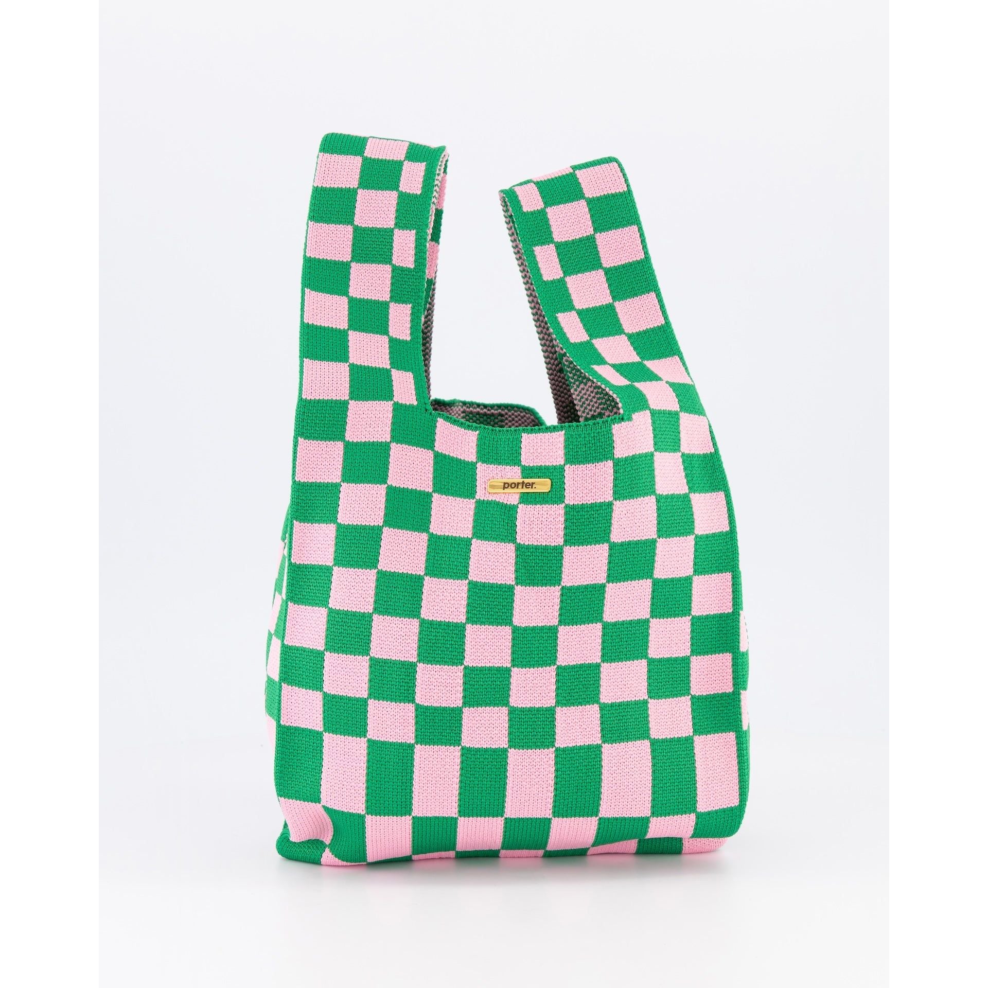 Pink & Green Check Mini Shopper – Porter