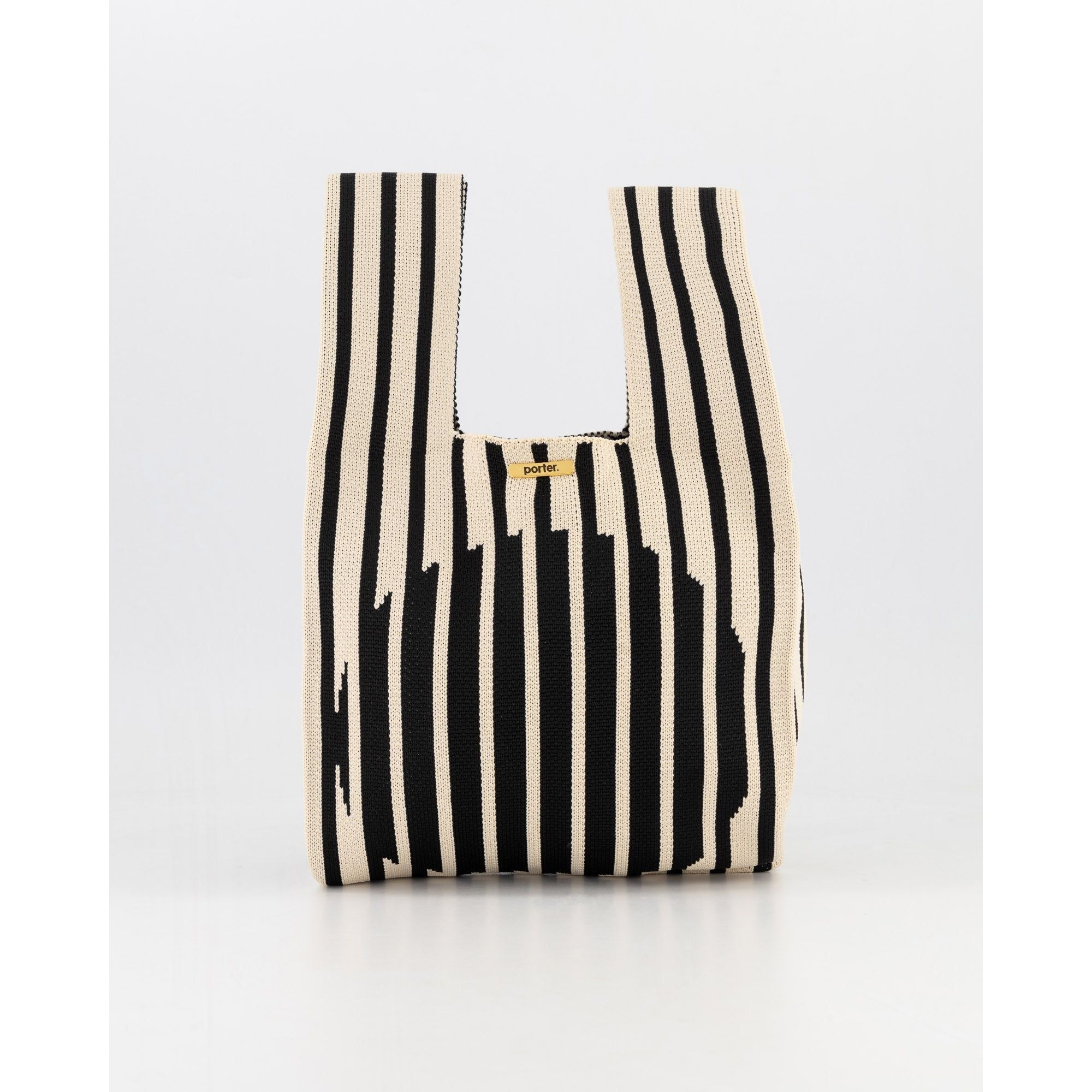 Milk & Black Thin Stripe with Circle Detail Mini Shopper – Porter